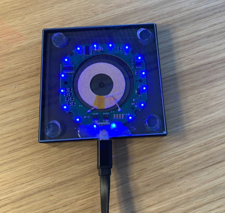 Easy DIY Wireless Charger Build • Clear Top with Vibey Lights • Key ...