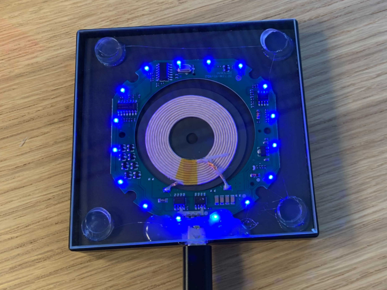 Easy DIY Wireless Charger Build • Clear Top with Vibey Lights • Key ...